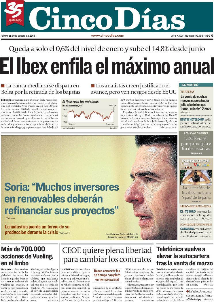 Quiosco del 9 de Agosto de 2013 - Libertad Digital