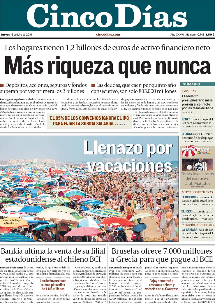 Quiosco del 16 de Julio de 2015 - Libertad Digital