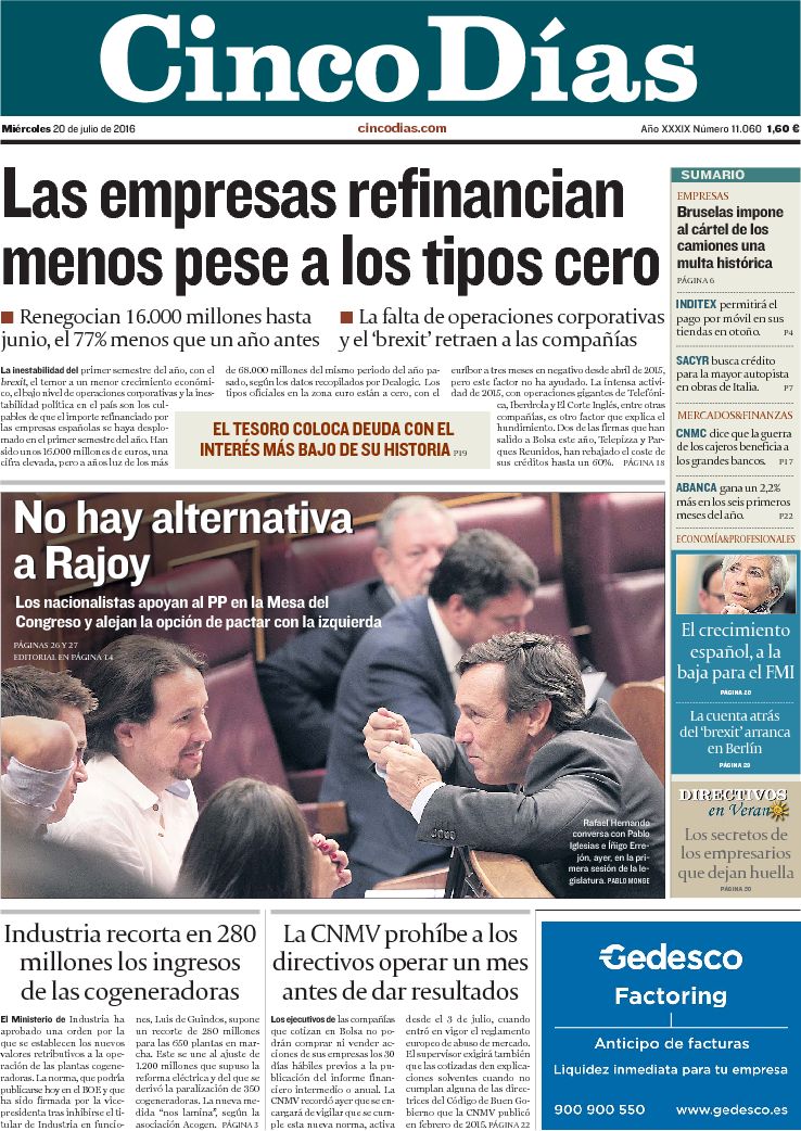 Quiosco del 20 de Julio de 2016 - Libertad Digital