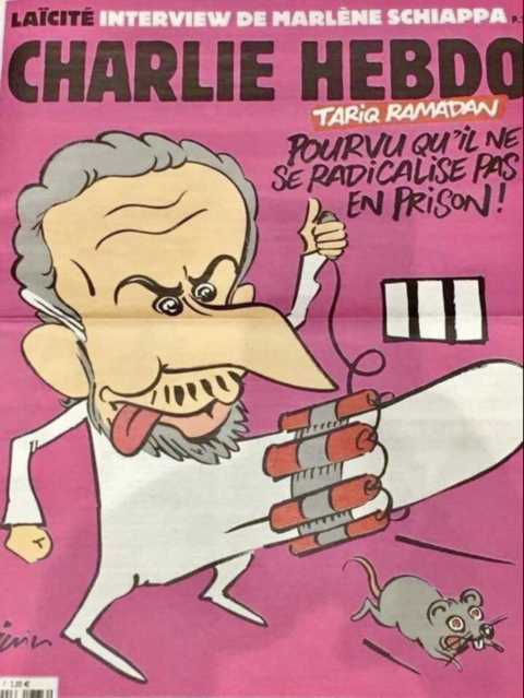 'Charly Hebdo' vuelve a dedicar su portada a Tariq Ramadan y a su pene ...