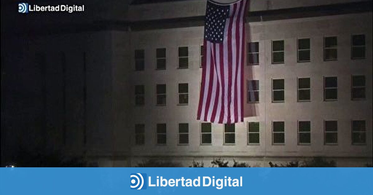 El Pentágono despliega una gran bandera de EEUU para conmemorar el XXI ...