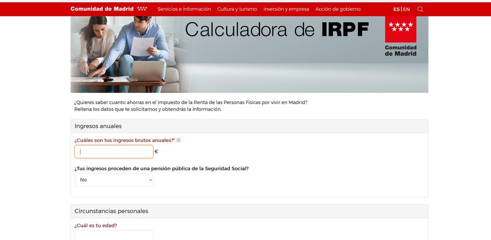 Calcula aquí lo que pagas de IRPF en Madrid y en cualquier otra ...