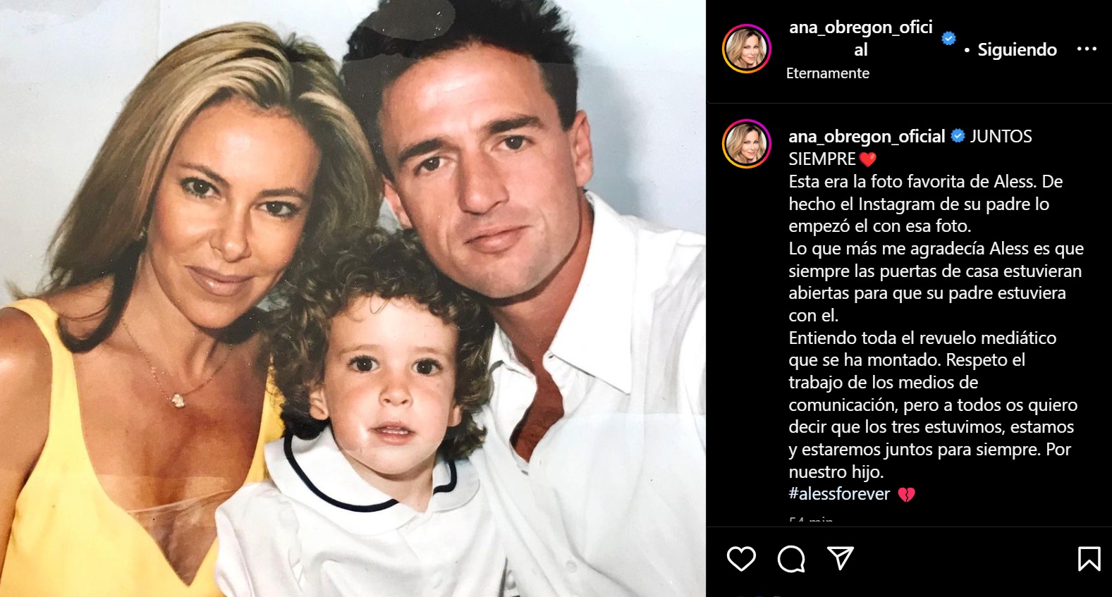 Ana Obregón pone fin a las críticas contra Alessandro Lequio: "Juntos ...