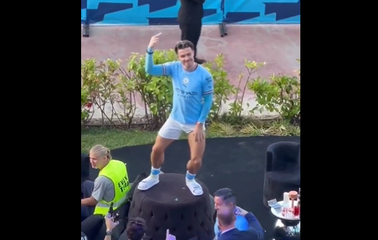 Así fue la loca fiesta de Grealish por la Champions del City