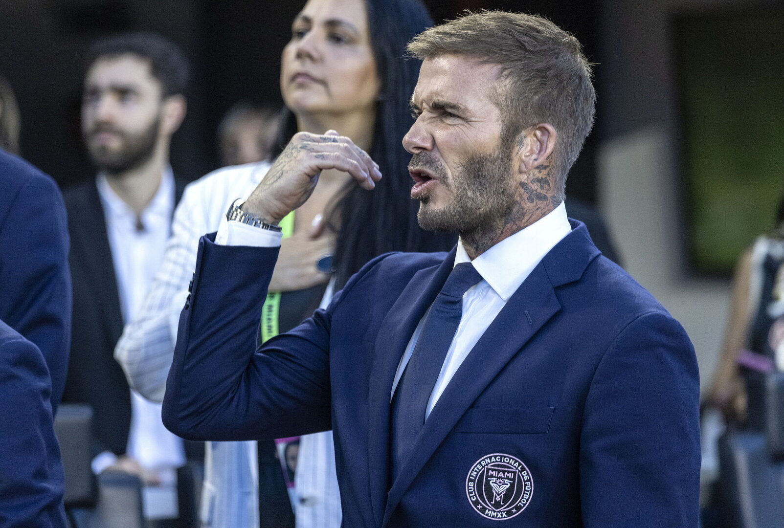 Beckham enloquece con Messi Beckham enloquece con Messi