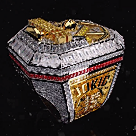 El anillo de campeón de la NBA de los Denver de Jokic