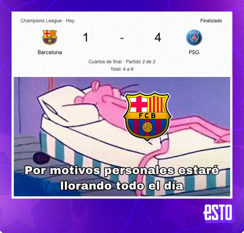 Los memes más duros tras las debacles en Champions del Barcelona y el ...
