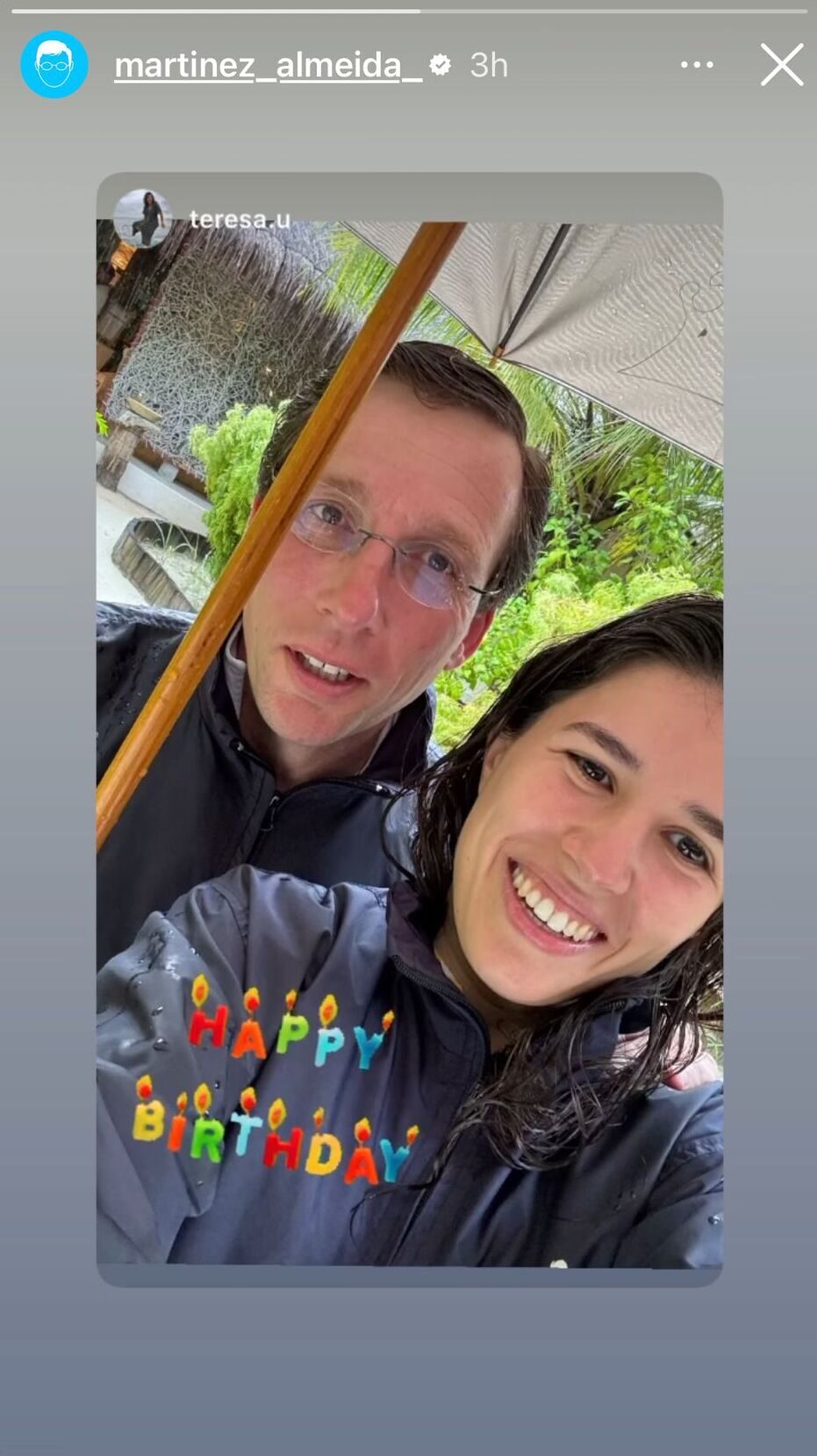 Teresa Urquijo felicita a Almeida por su cumpleaños durante su ...