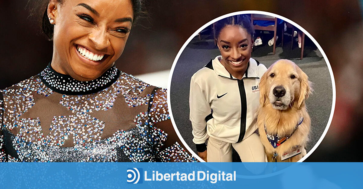 Beacon, el perro que ayudó a Simone Biles y sus compañeras