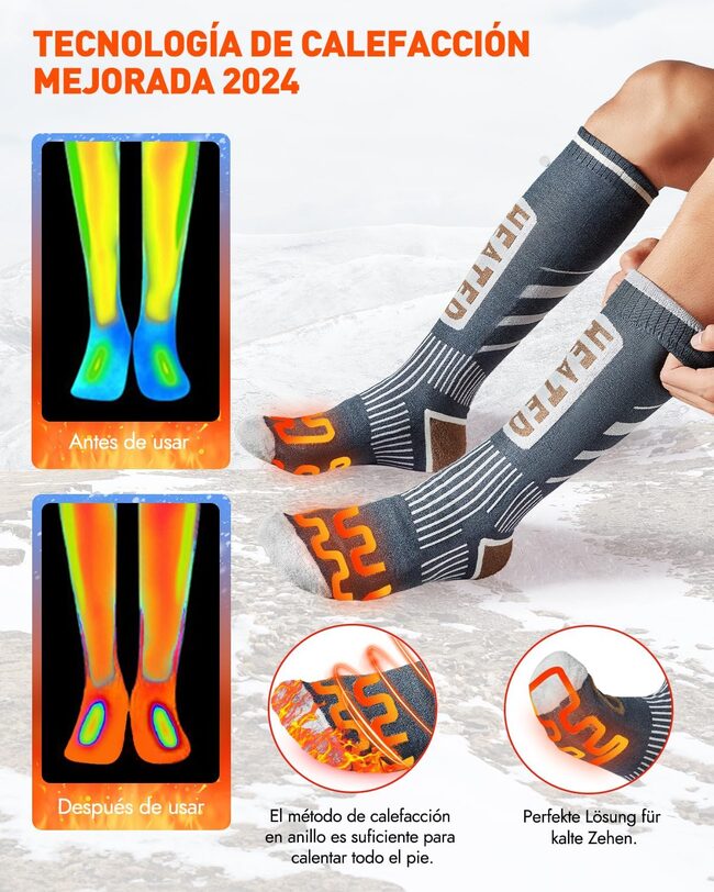 Los mejores calcetines calefactables para calentar los pies