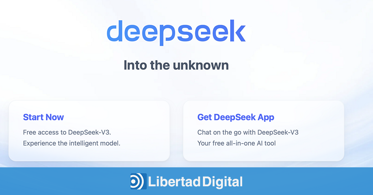Deepseek, la IA china que desbanca a ChatGPT - Libertad Digital Deepseek, la IA china que desbanca a ChatGPT - Libertad Digital
