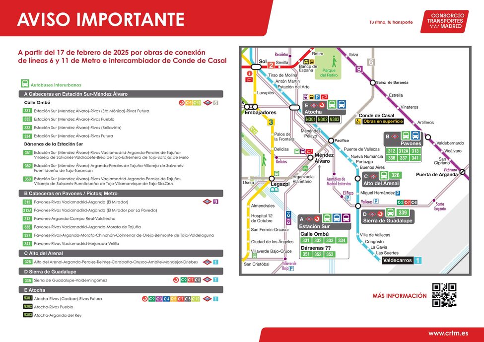 Madrid arranca las obras del nuevo intercambiador de Conde de Casal: cuándo se completará y cómo ...
