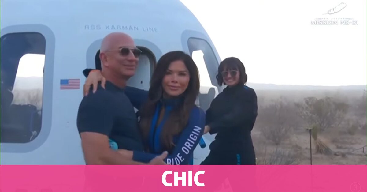 Jeff Bezos recibe emocionado a su prometida Lauren Sánchez tras su viaje al espacio - Chic