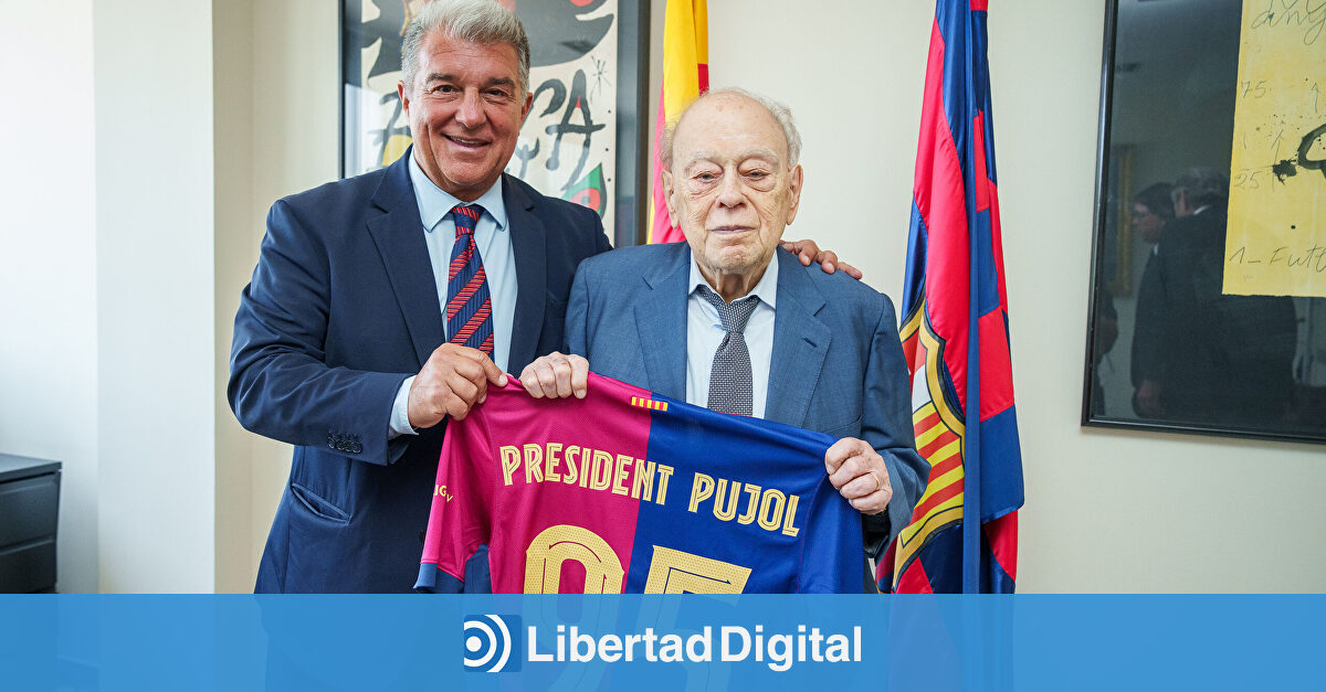 Laporta, con Jordi Pujol: el club de Negreira homenajea al creador del 3% por su 95 cumpleaños ...
