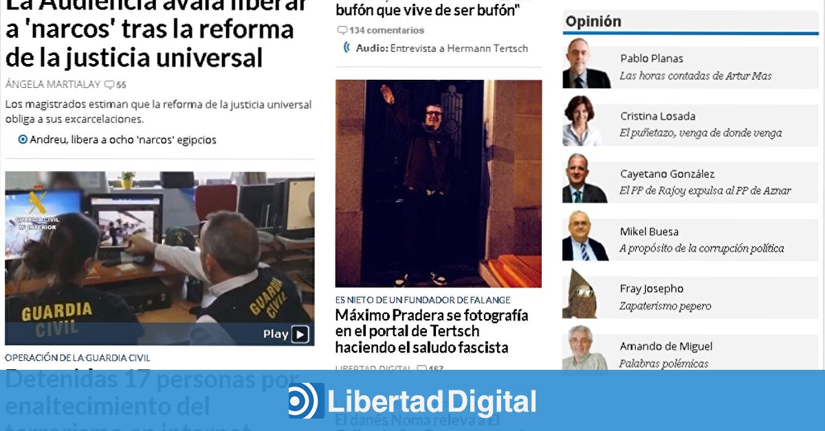 Máximo Pradera hace el saludo fascista en el portal de Hermann Tertsch ...