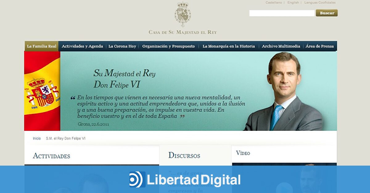 Casa Real estrena nueva web con el reinado de Felipe VI - Libertad Digital